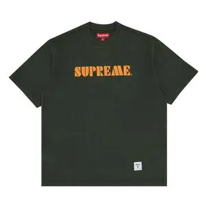 Supreme Stencil Embroidered Short-sleeve Top - Green