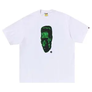 A BATHING APE Spray Frankenstein Relaxed Fit Tee - White