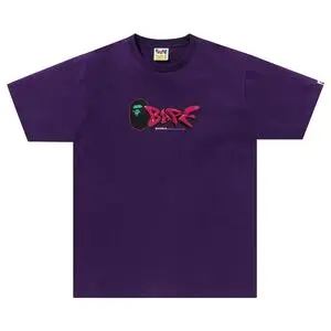 A BATHING APE 3d Art Logo Tee - Purple