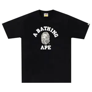 A BATHING APE City Camo College Tee /grey - Black