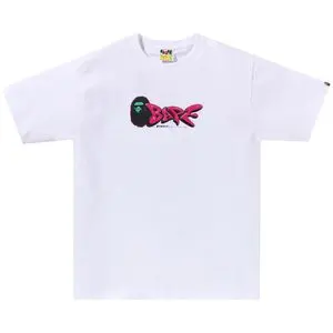 A BATHING APE 3d Art Logo Tee - White