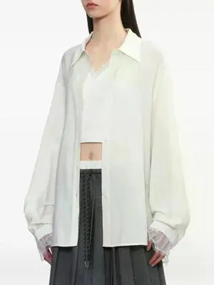 TOUT A COUP Lace-cuffs Shirt - Neutrals