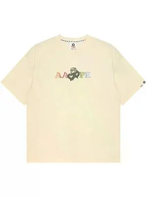 A BATHING APE Aape * Cherry-print T-shirt - Neutrals