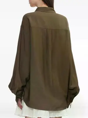 TOUT A COUP Lace-cuffs Shirt - Brown