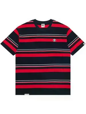 Men's Red Black Striped T-shirts