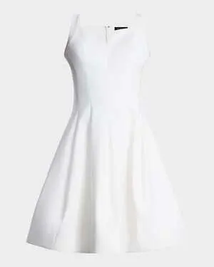 Bcbgmaxazria Tulip Fit-&-Flare Dress - Chalk | Editorialist