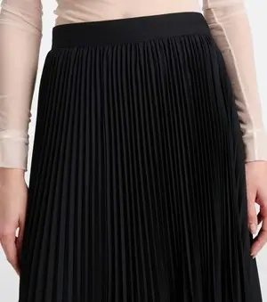 Junya Watanabe Plisse Wool-blend Maxi Skirt
