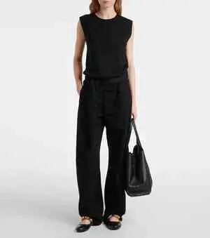 TOD'S Embellished Leather Mary Jane Flats - Black