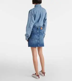 7 For All Mankind Denim Mini Shirt Dress