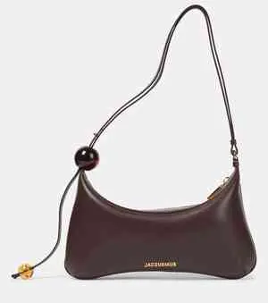 Jacquemus Bisou Perle Large Leather Shoulder Bag