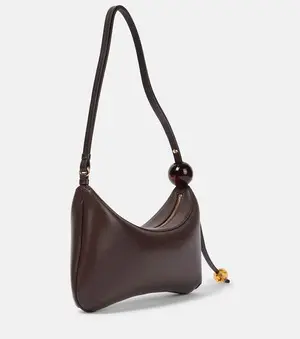 Jacquemus Bisou Perle Large Leather Shoulder Bag