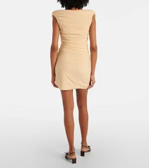 Jacquemus Rita Ruched Minidress - Beige