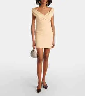 Jacquemus Rita Ruched Minidress - Beige