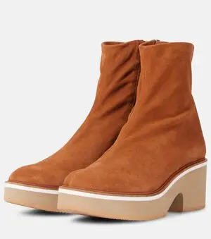 Clergerie Albane Suede Platform Ankle Boots