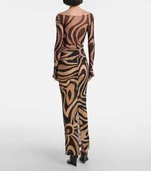 Emilio Pucci Marmo Semi-sheer Tulle Top - Pink