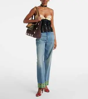 Valentino Garavani Nellcote Medium Studded Suede Shopper - Brown