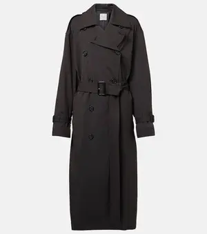 TOTEME Cotton-blend Trench Coat - Black