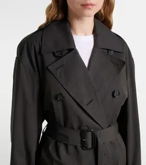 TOTEME Cotton-blend Trench Coat - Black