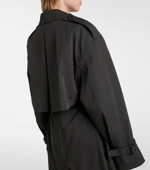 TOTEME Cotton-blend Trench Coat - Black