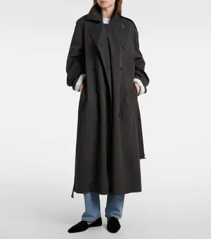 TOTEME Cotton-blend Trench Coat - Black
