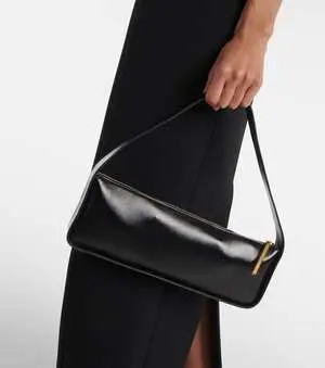 Khaite Lori Leather Shoulder Bag - Black