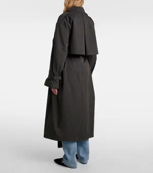 TOTEME Cotton-blend Trench Coat - Black