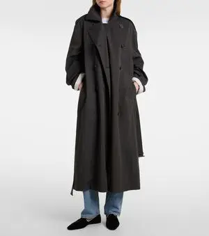 TOTEME Cotton-blend Trench Coat - Black