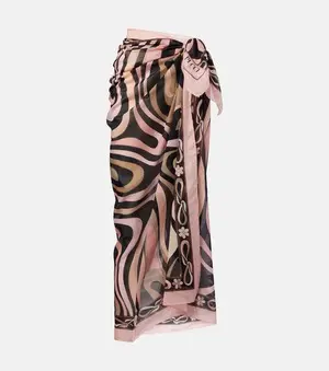 Emilio Pucci Marmo Cotton Beach Cover-up - Black
