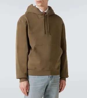 Saint Laurent Logo Embroidered Hoodie - Green