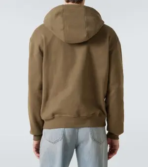 Saint Laurent Logo Embroidered Hoodie - Green