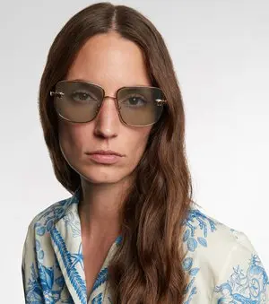 Versace Medusa Square Sunglasses - Gold