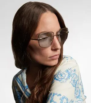 Versace Medusa Square Sunglasses - Gold
