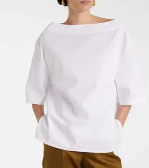TOD'S Oversized Cotton Poplin Top