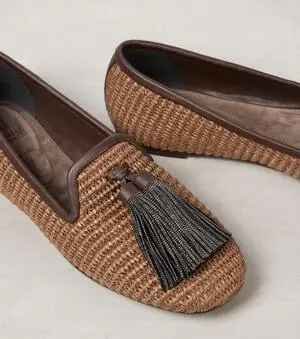 Brunello Cucinelli Monili Woven Loafers