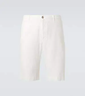 Fedeli Linen Bermuda Shorts - White