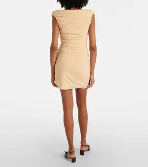 Jacquemus Rita Ruched Minidress - Beige