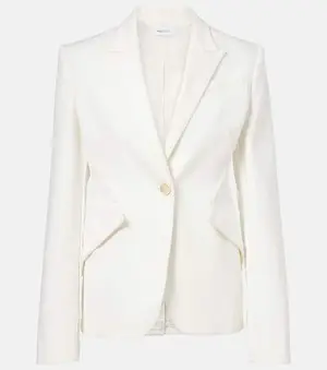 Alexander McQueen Denim Blazer - White