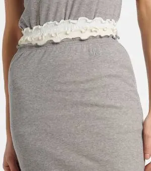 JIL SANDER Layered Jersey Midi Skirt