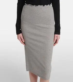 JIL SANDER Layered Jersey Midi Skirt