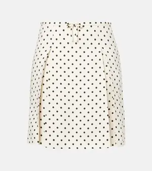 Valentino Garavani Bow-detail Polka-dot Miniskirt - White