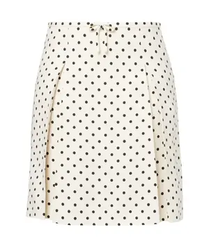 Valentino Garavani Bow-detail Polka-dot Miniskirt - White