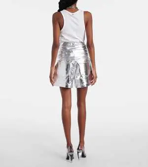 Rabanne Gathered Cotton-blend Tank Top - White