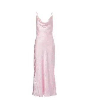 Pink Satin Midi Dresses