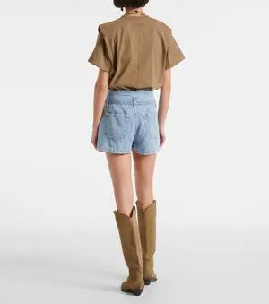 7 For All Mankind Kansas Belted Denim Shorts