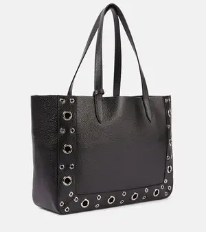 Valentino Garavani Nellcôte Medium Studded Leather Shopper - Black