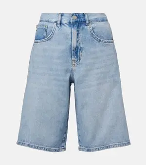Ag Thalia Mid-rise Bermuda Denim Shorts