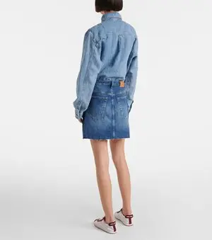 7 For All Mankind Denim Mini Shirt Dress