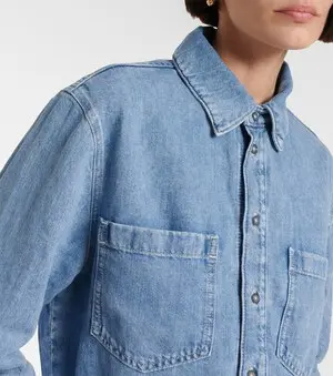 7 For All Mankind Denim Mini Shirt Dress