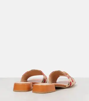 Valentino Garavani Vlogo Cherryfic Slides - Neutrals