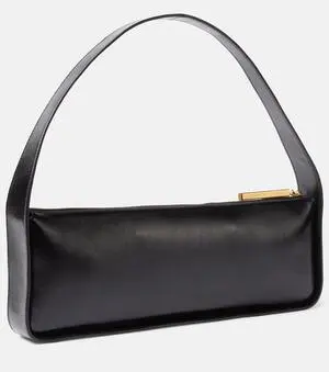 Khaite Lori Leather Shoulder Bag - Black